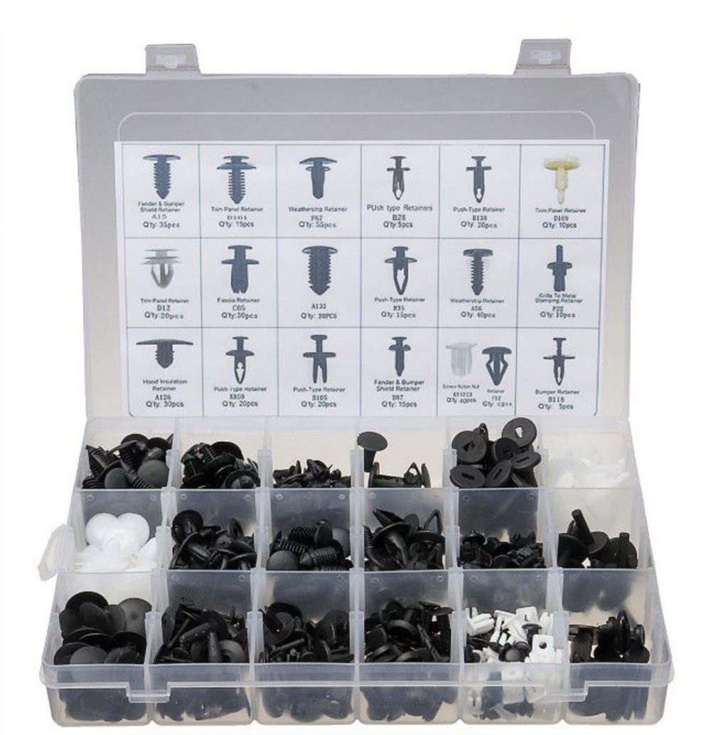 415 Pieces Auto Retainer Plastic Fastener Clips Kit | Henmar Conversions